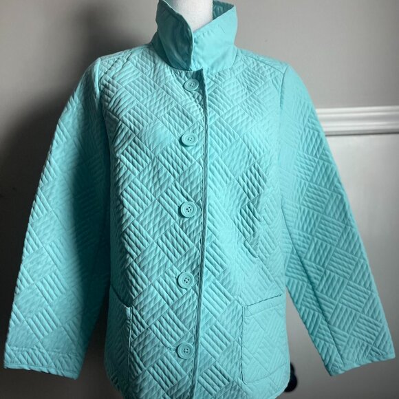 croft & barrow | Jackets & Coats | Croft Barrow Light Blue Quilted ...